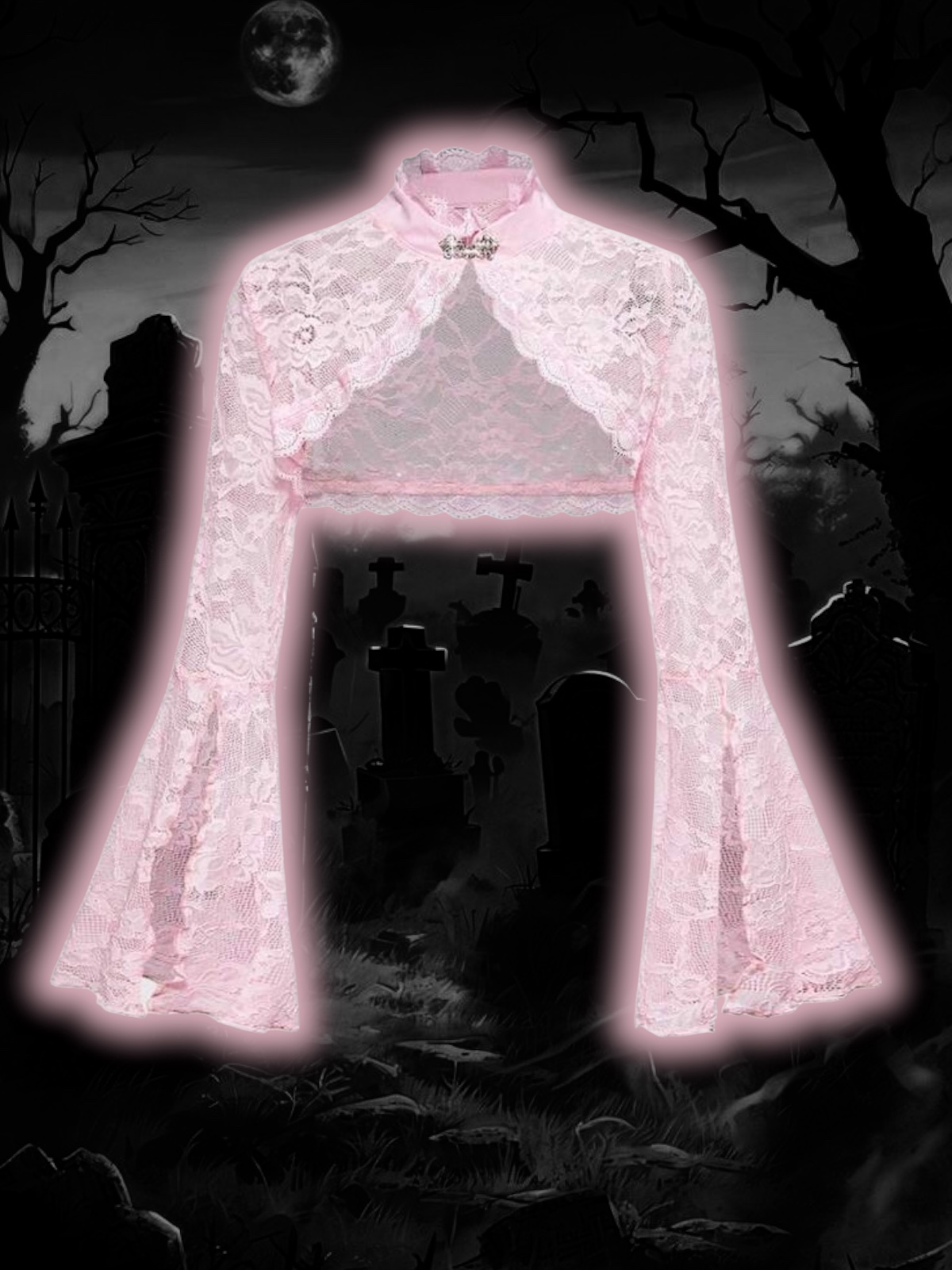 Bolero Rosa Encaje – Tienda Macabra – Alternative Style